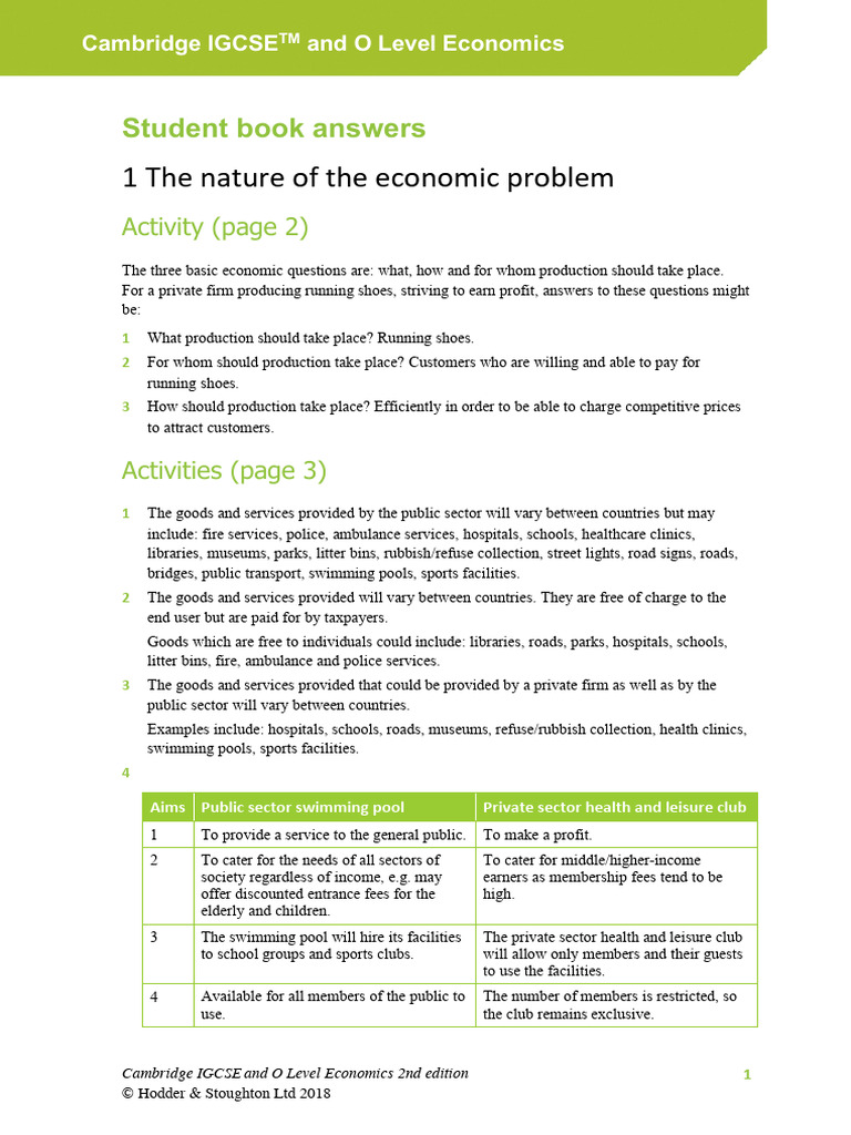 421271 Igcse Economics Answers | PDF | Demand | Elasticity (Economics)