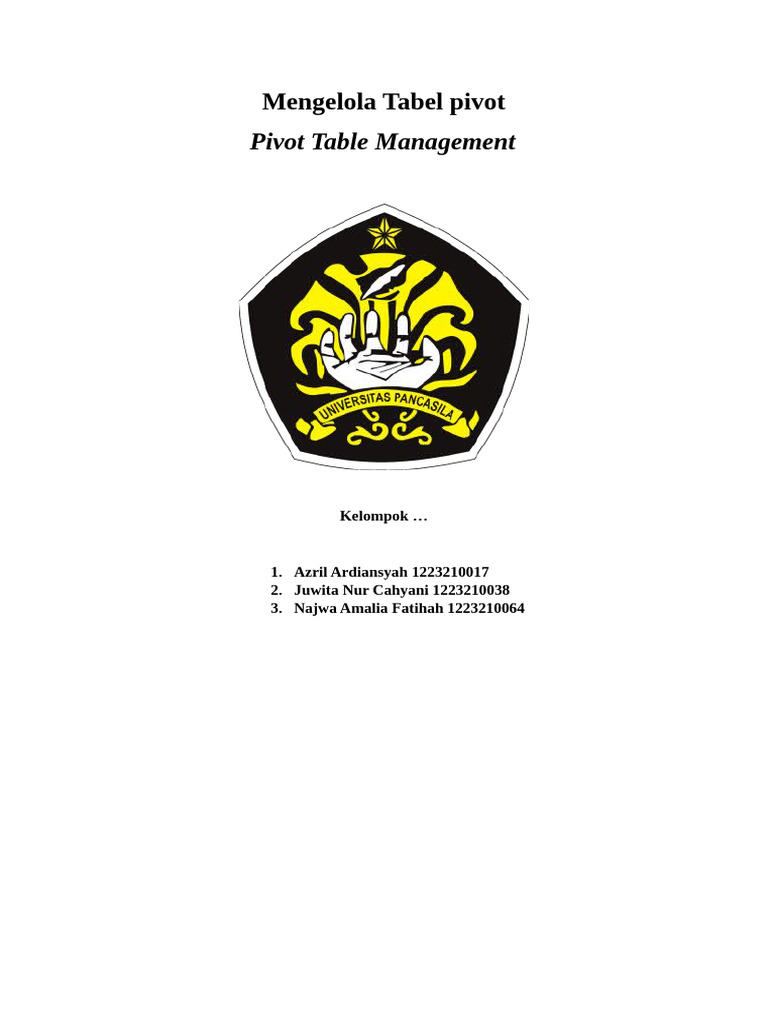 Manajemen Tabel Pivot di Excel | PDF