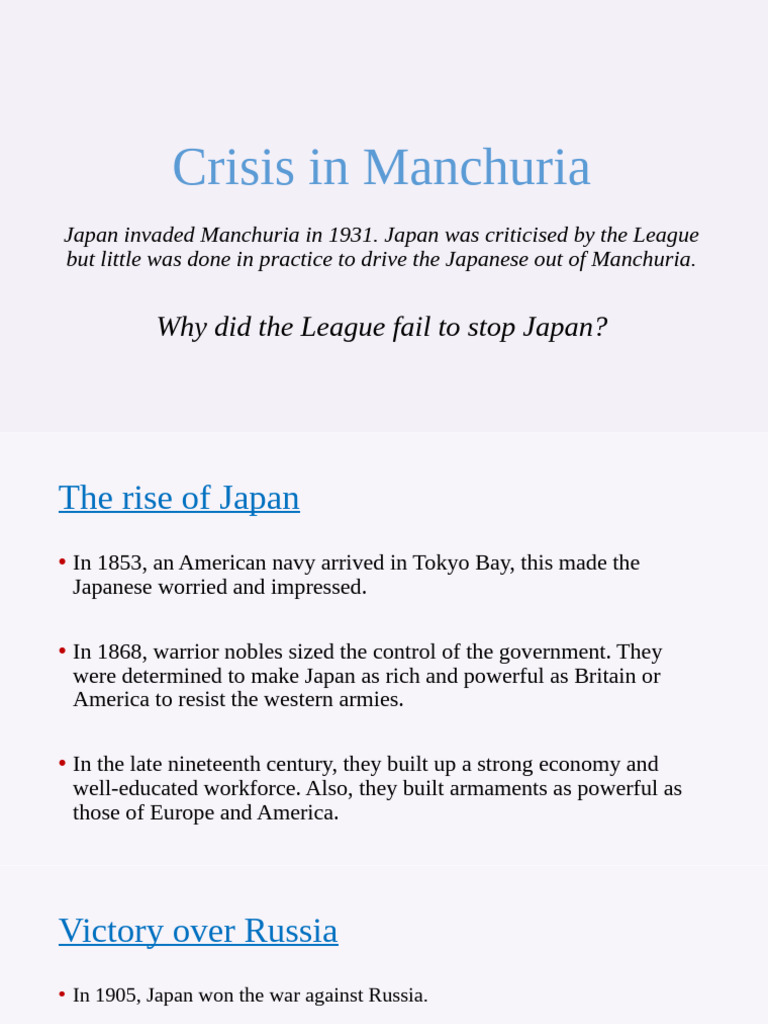 Japan's 1931 Invasion of Manchuria Explained | PDF | Manchuria | Empire ...