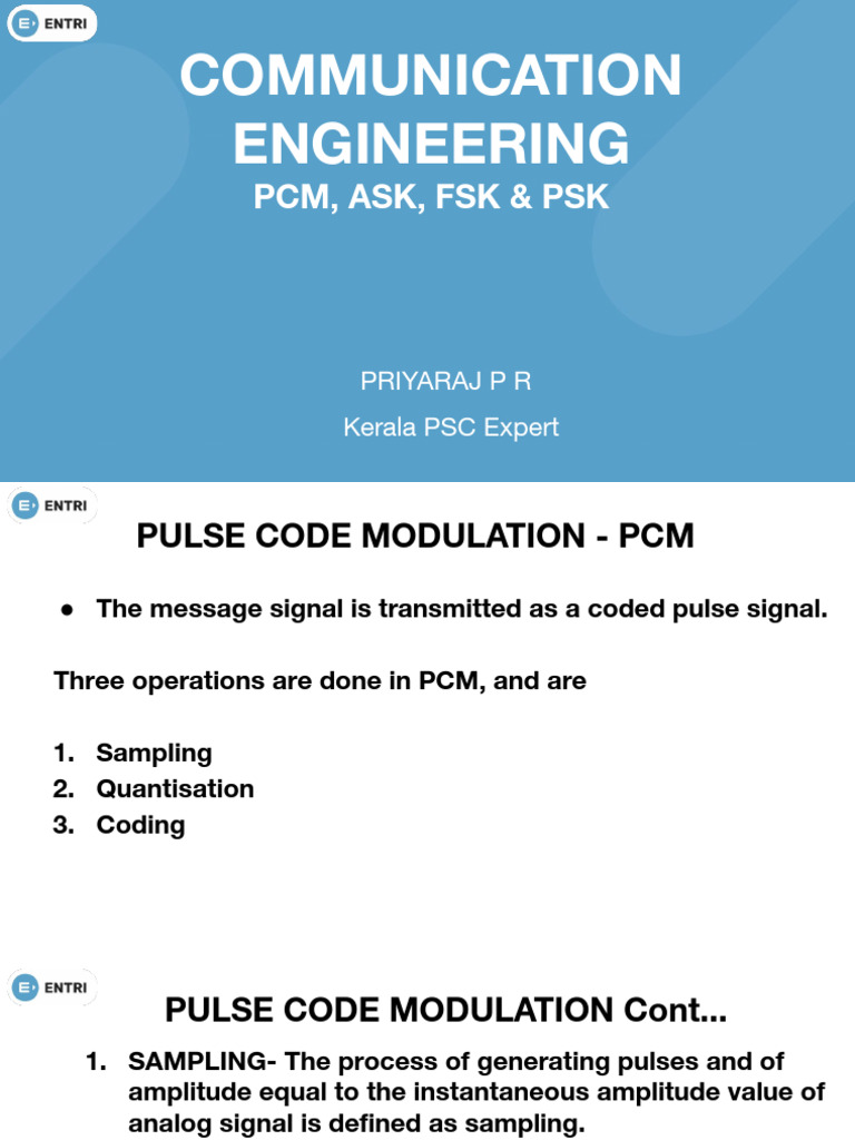 Digital Modulation Pptx 1 Pdf