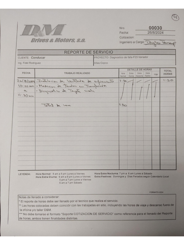 Reporte de Servicio 4 | PDF
