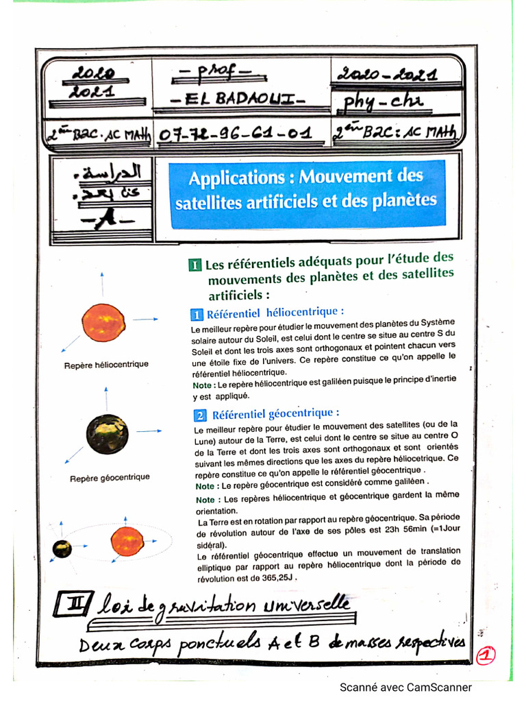 Cours Les Satellites El Badaoui | PDF