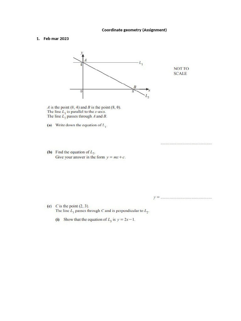 Coordinate Geometry PP Ques | PDF