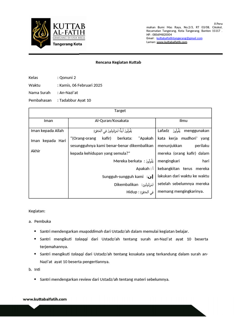14.Rk.an-Nazi'at.Ayat10.Q2B-Ikhwan.Burhan | PDF