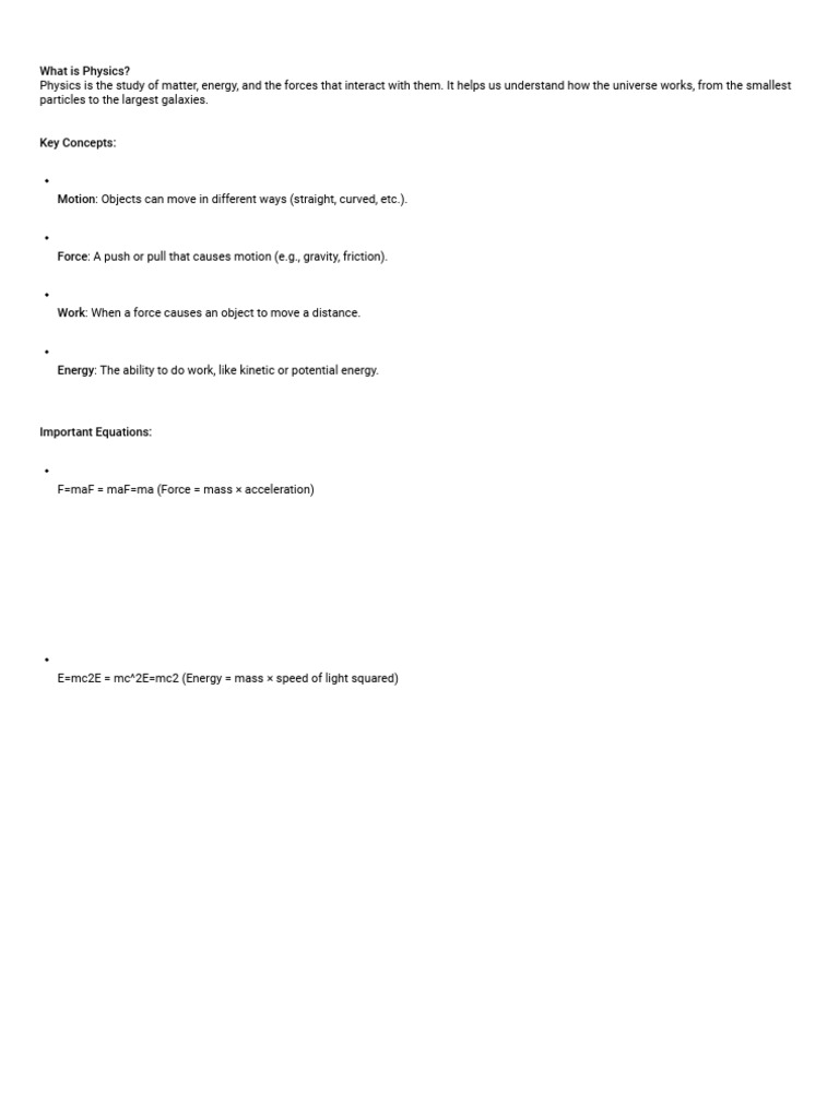 Basic Concepts in Physics (For Beginners) | PDF