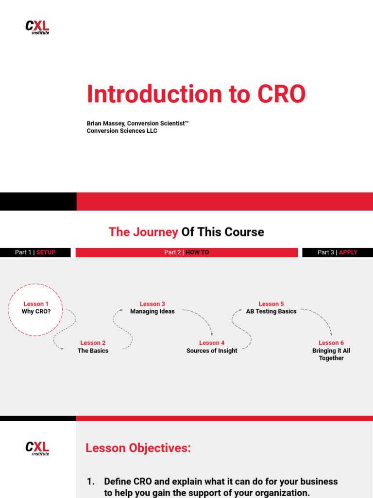 Introduction To CRO Lesson 1 | PDF