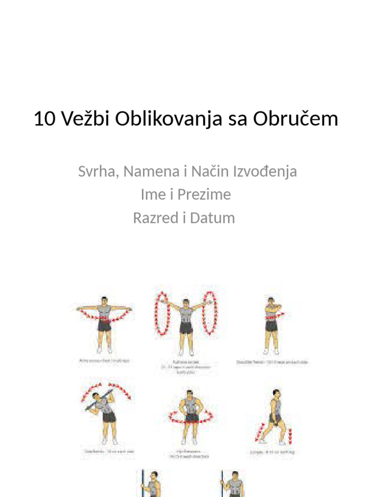 10 Vežbi Oblikovanja Sa Obručem | PDF
