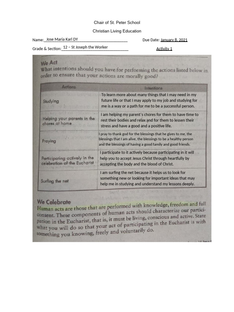 Activity Sheet 1 CLE | PDF