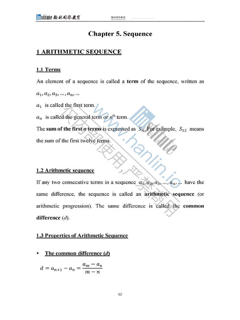 Student AMC10-Chapter 5 Sequence | PDF
