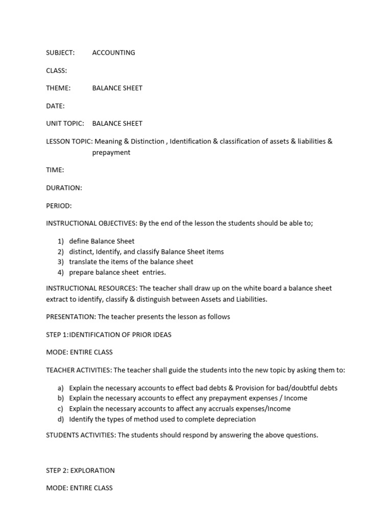 7487 - SS1 - 03 - Balance Sheet | PDF | Balance Sheet | Expense