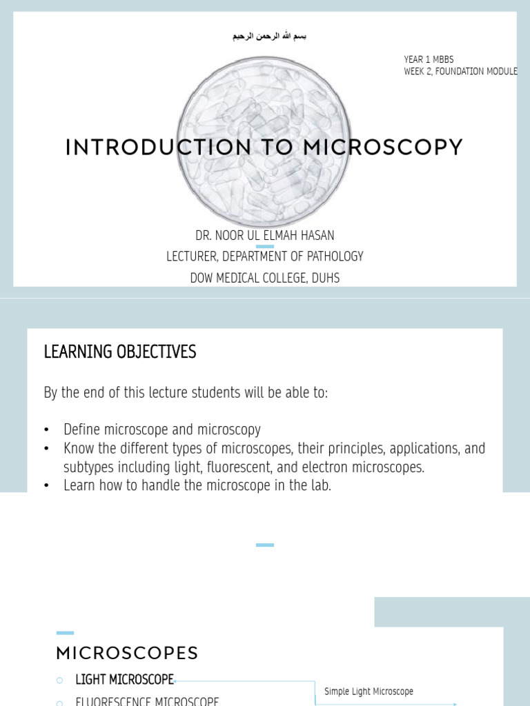 Introduction to Microscopy Techniques | PDF | Microscopy | Fluorescence ...