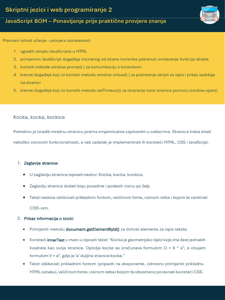 LV Ponavljanje JS BOM | PDF