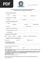 MUBAS Postgraduate Application Form - September 2025 Intake | PDF ...