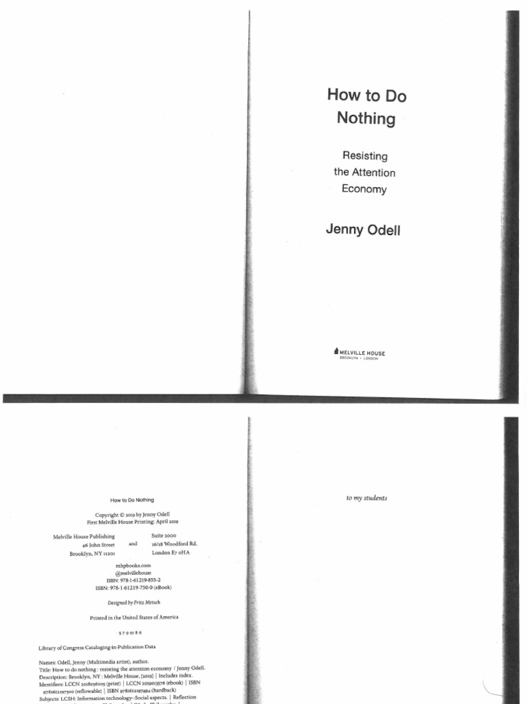 How To Do Nothing | PDF