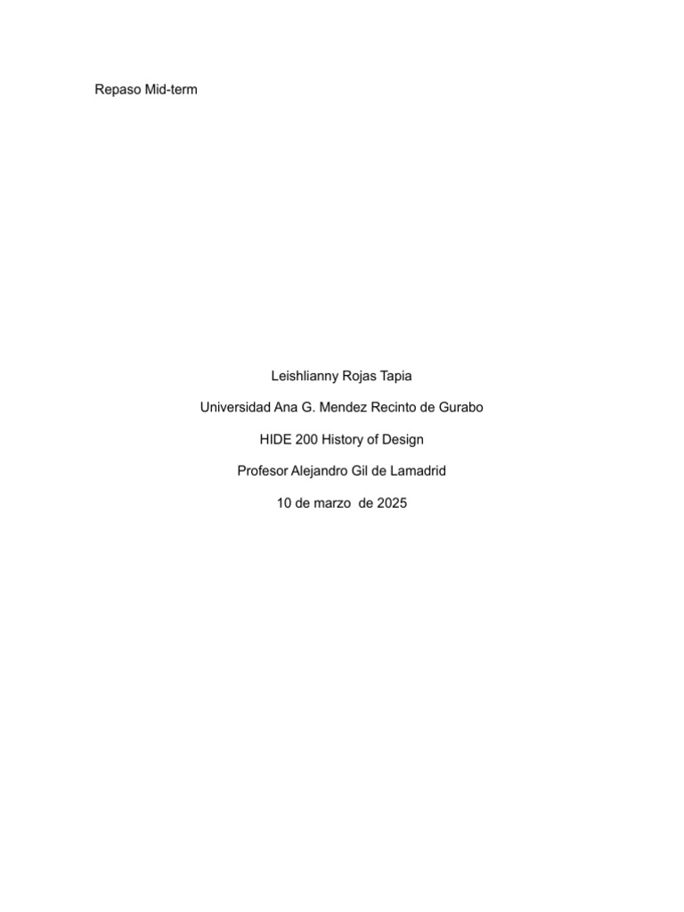 Repaso Mid-Term Historiy of Design | PDF | Art Nouveau | Gustav Klimt