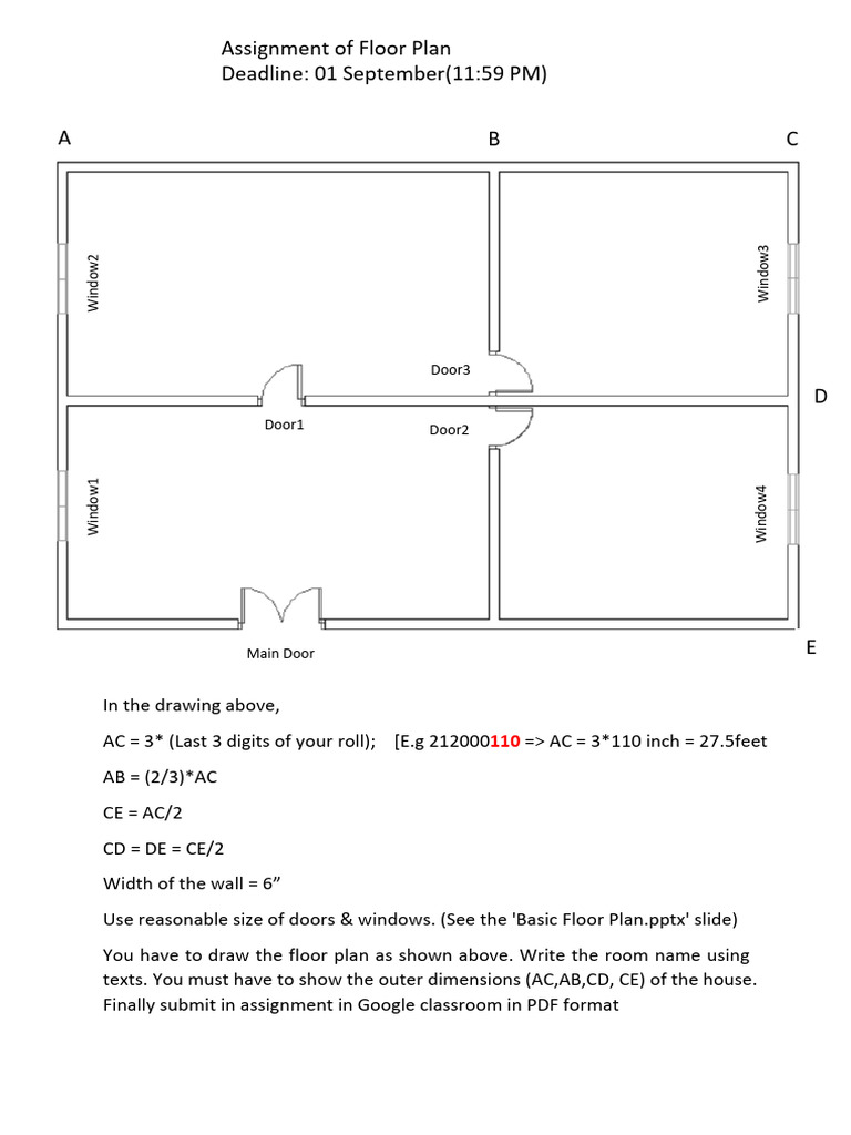 Floor Plan Assignment Guidelines | PDF