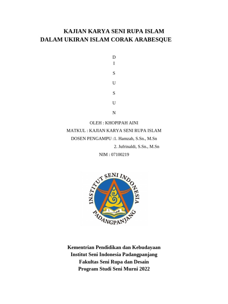 Seni Rupa Islam | PDF