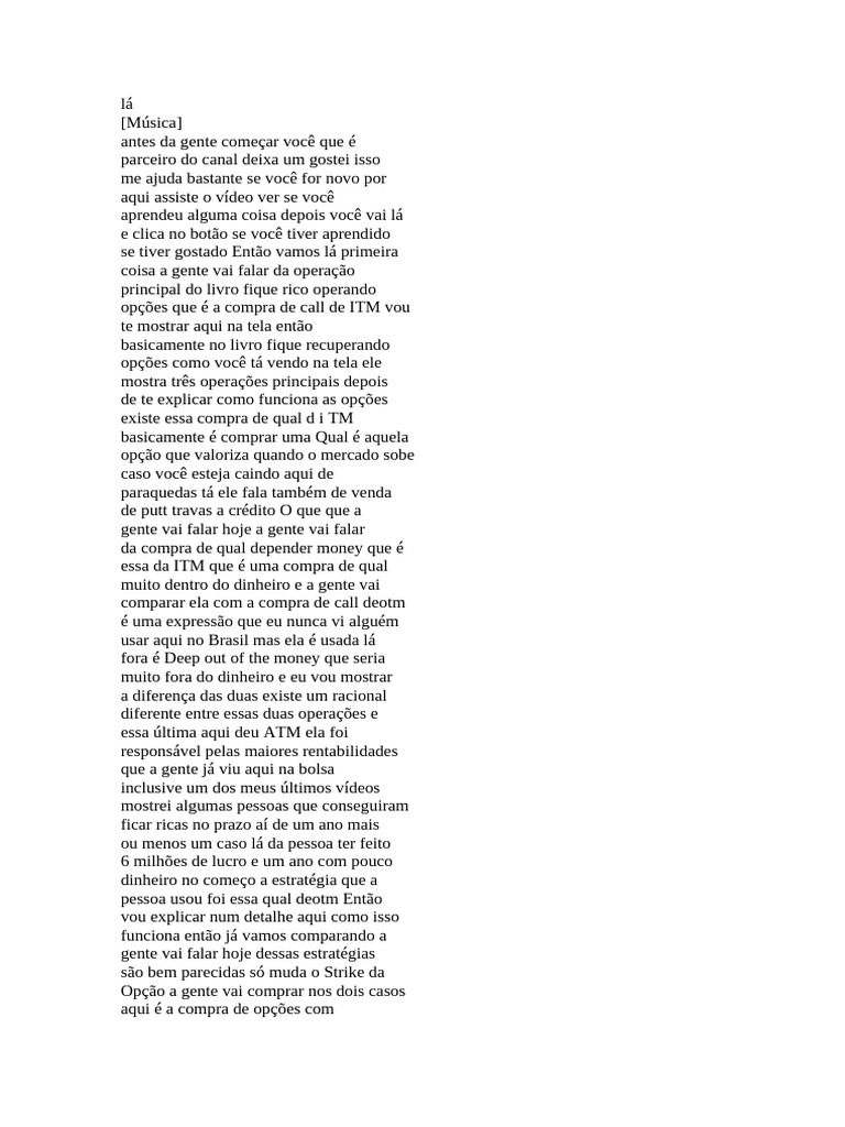 A Melhor Estratégia Do Livro Fique Rico Operando Opções Compra de Call ...