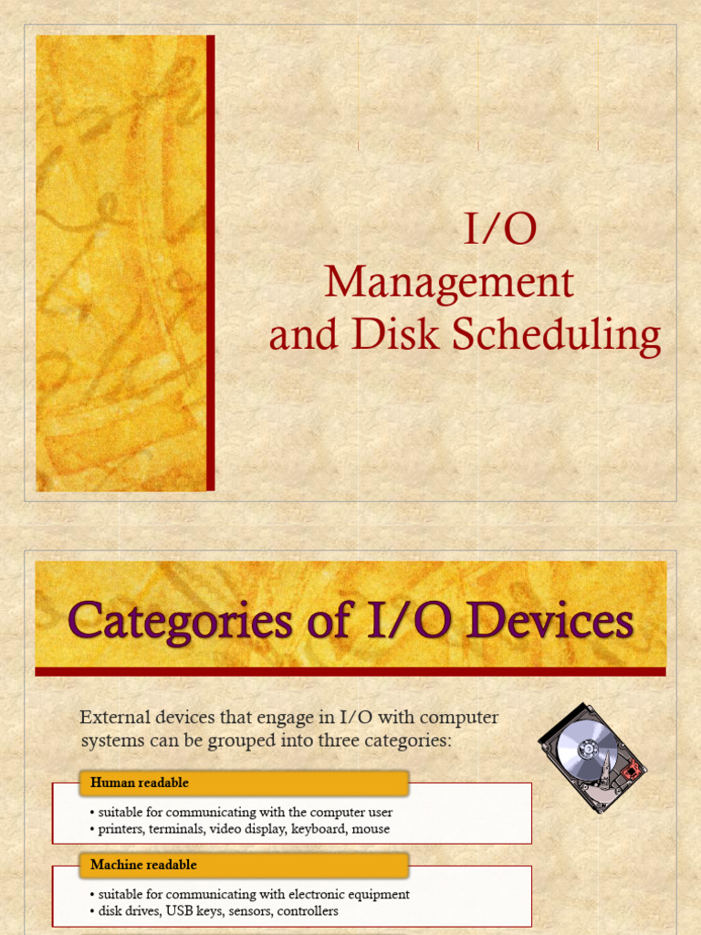 Input_Output Management | PDF | Input/Output | Scheduling (Computing)
