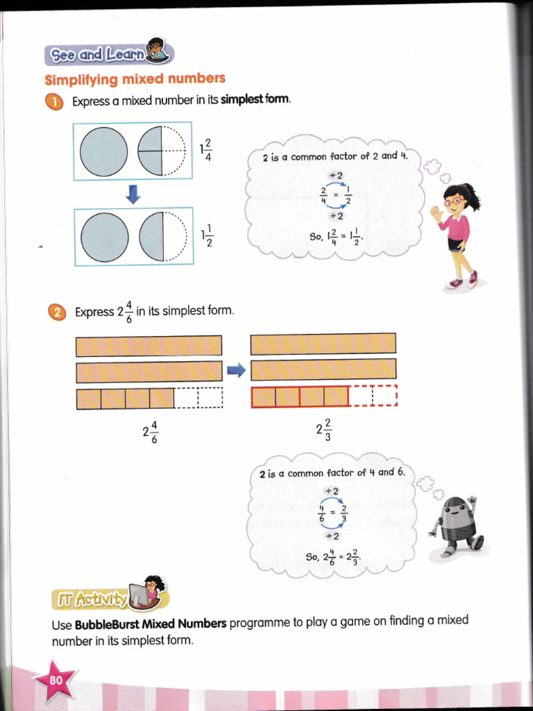 simplifying mixed numbers | PDF