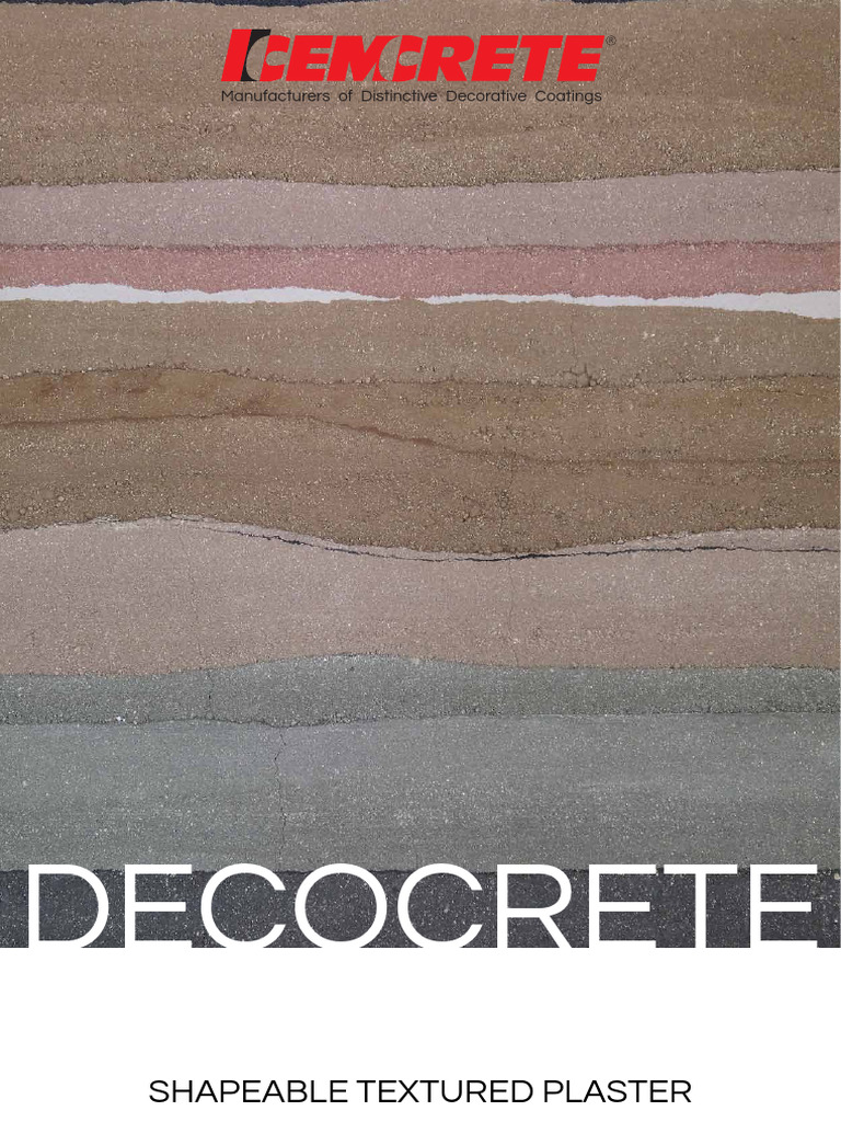 Cemcrete Decocrete Brochure | PDF | Plaster | Materials
