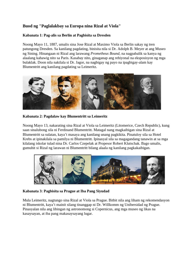 Paglalakbay Ni Viola at Rizal | PDF