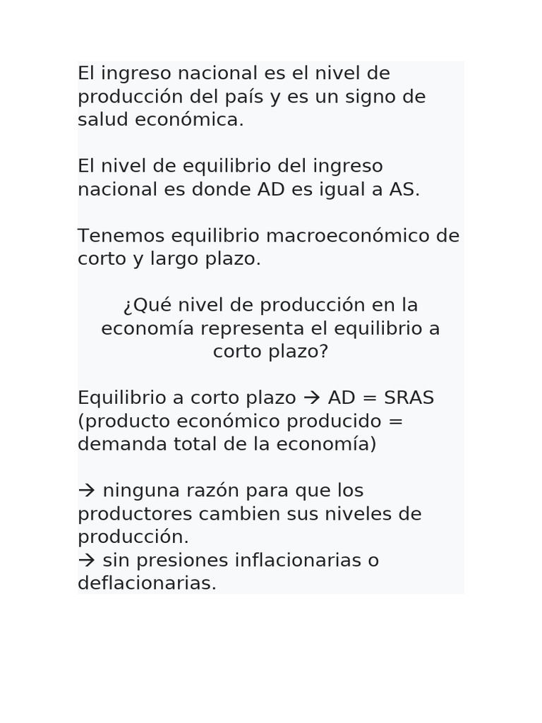 Equilibrio Económico: Corto y Largo Plazo | PDF | Precios | Empleo pleno