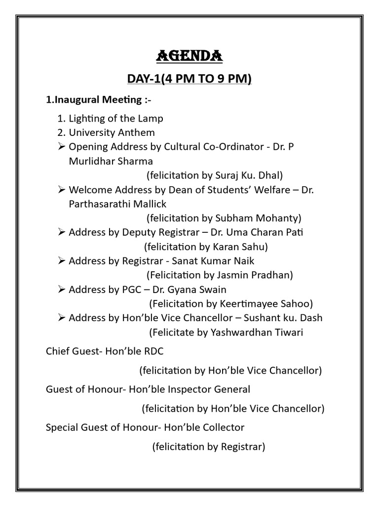 AGENDA OF CULT FEST 2K25 (4) | PDF