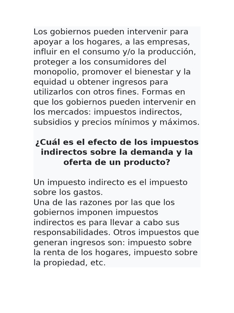 Methods of Government Intervention in Markets | PDF | Subvención ...