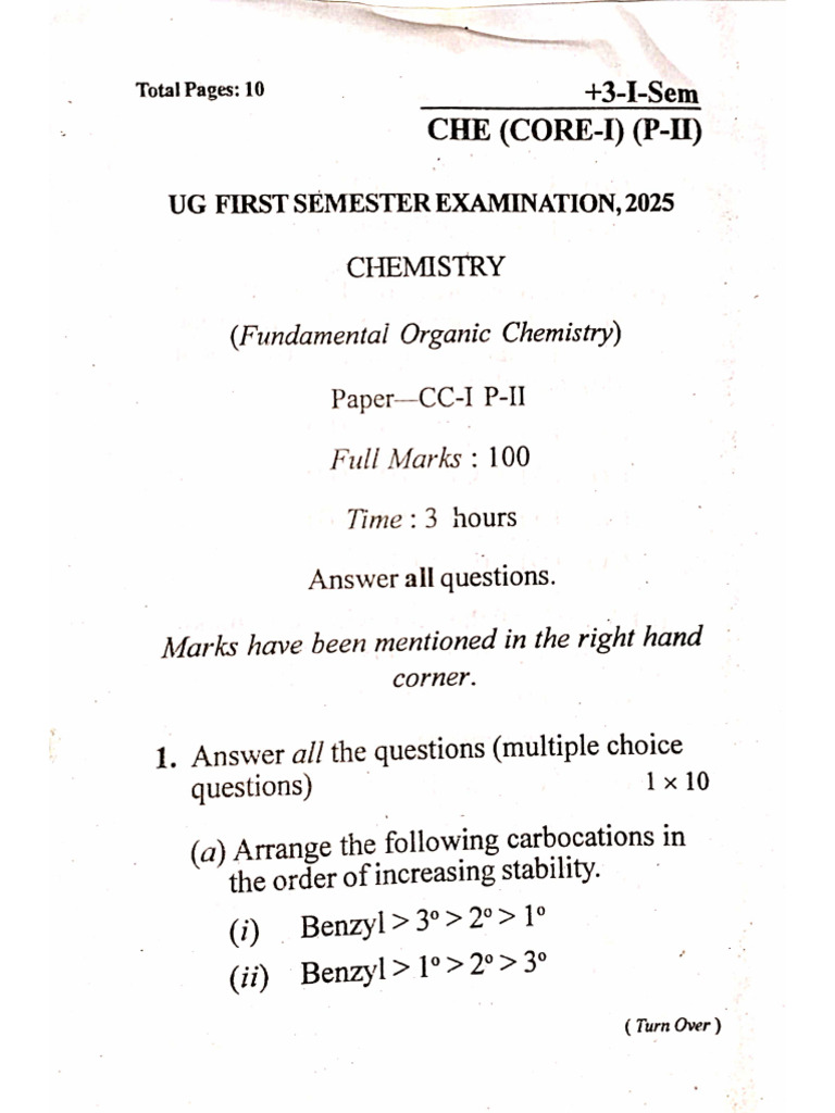 Chem Major Paper 2 | PDF