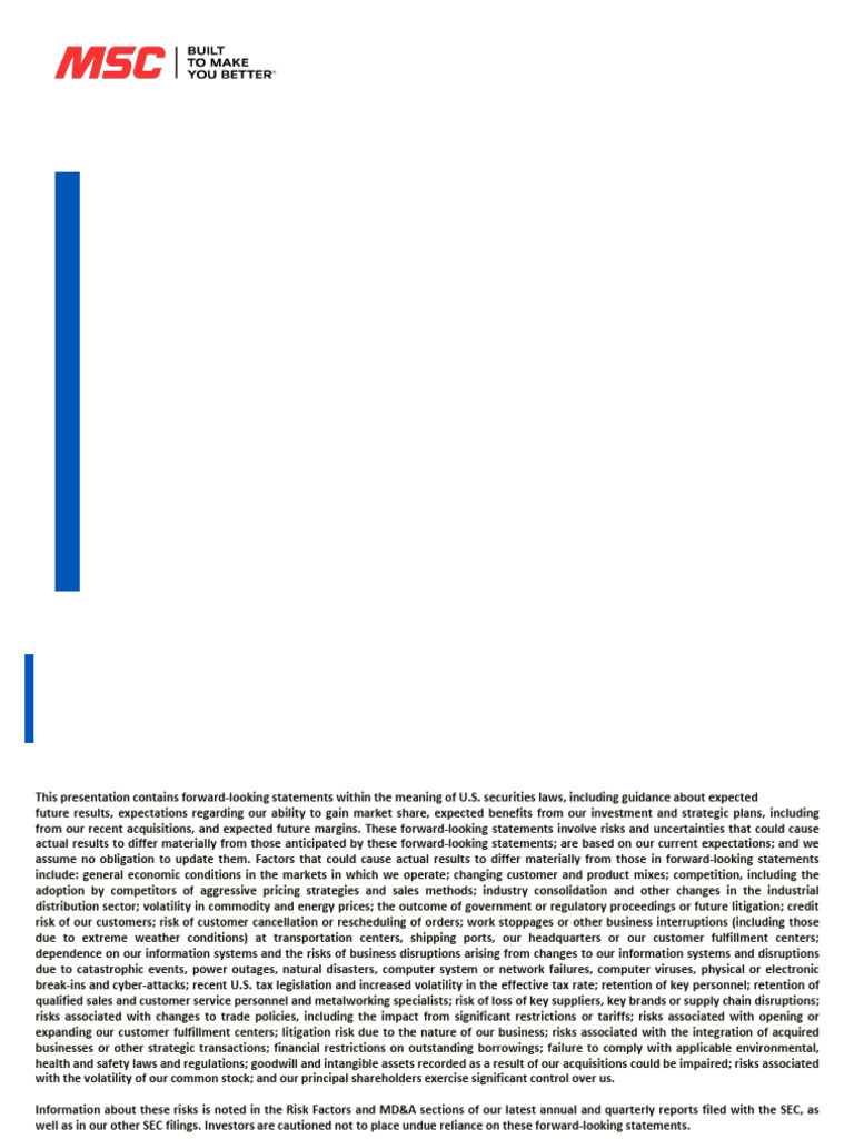 MSC General Investor Presentation Fiscal 2019 | PDF | Dividend | Market ...