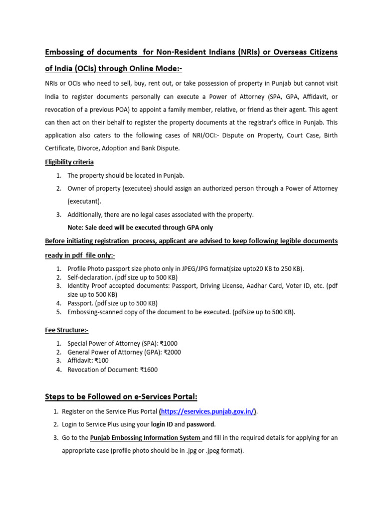 Embossing Instructions | PDF