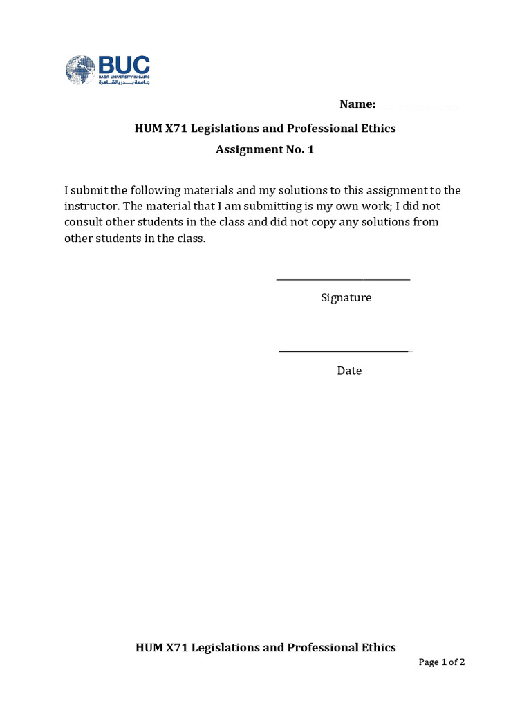 HUM x71 Assignment1 | PDF