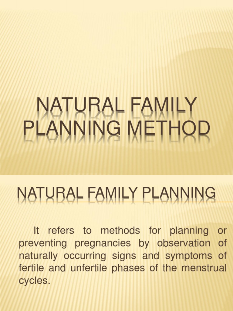Natural Family Planning Methods Explained | PDF | Birth Control | Human ...