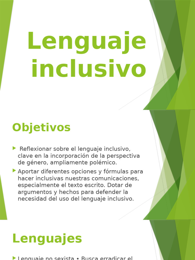 Lenguaje Inclusivo | PDF | Gramática | Sintaxis