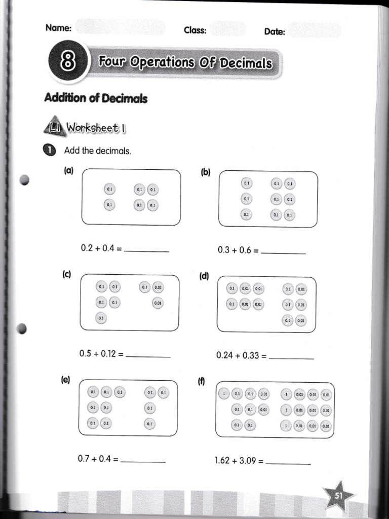 Four Operations of Decimals WB 4B - 20250410 - 0001 | PDF