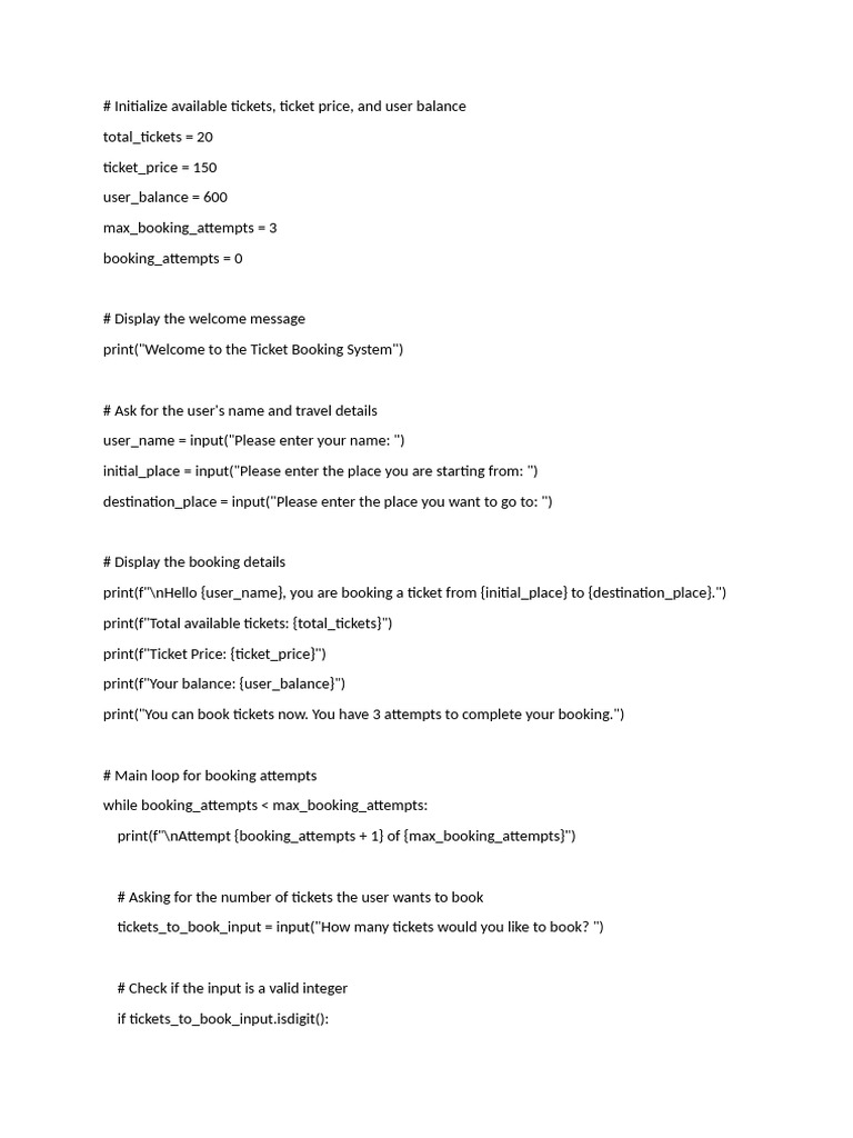 Initialize Available Tickets | PDF