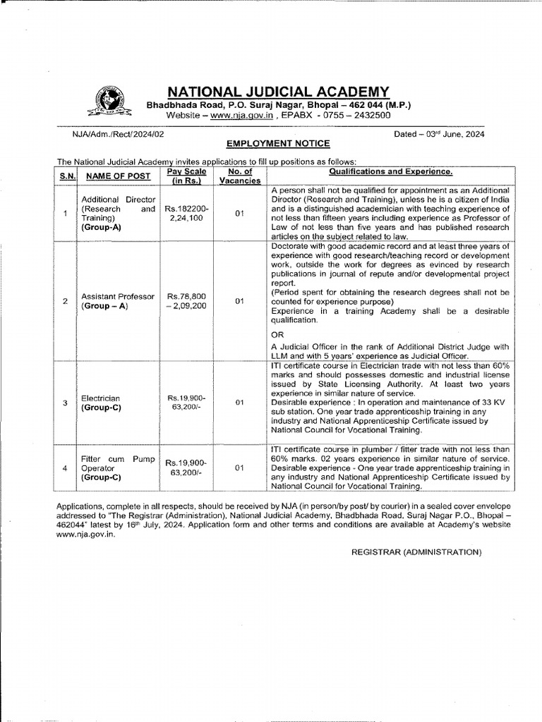The Notice of Judiciary | PDF | Educational Stages | Vocational Education