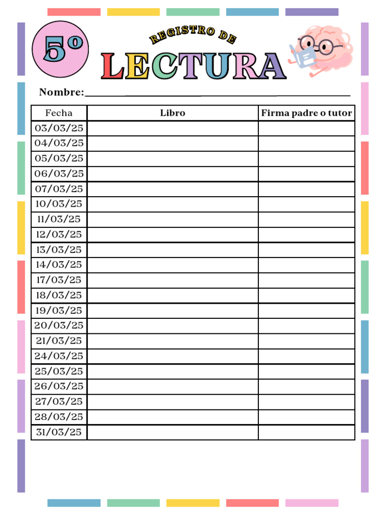 Registro de Lectura | PDF