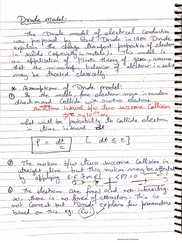 Drude Model - Electrical Conductivity | PDF