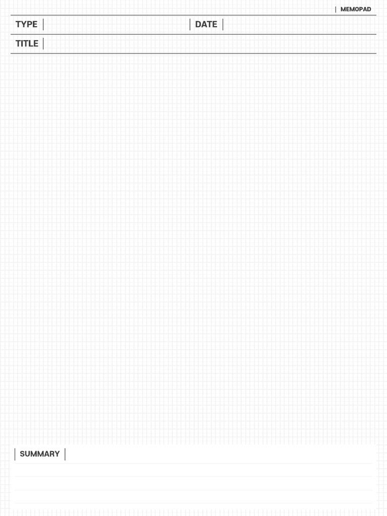 Memo Pad | PDF