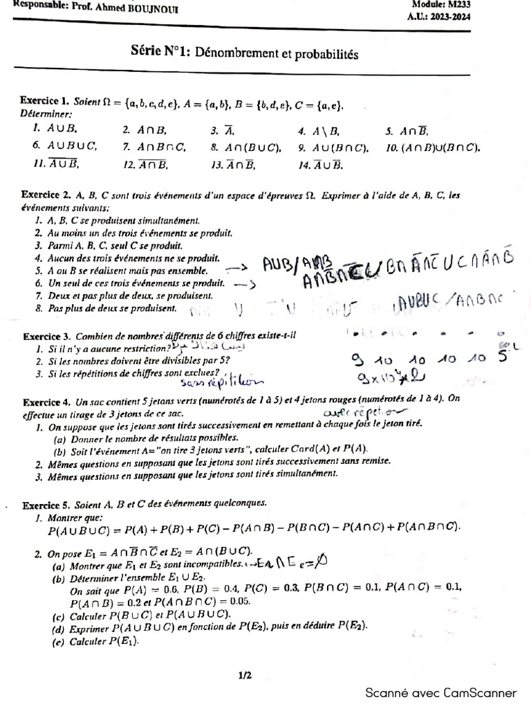 Correction TDs Proba Et Stat 2023-24 | PDF