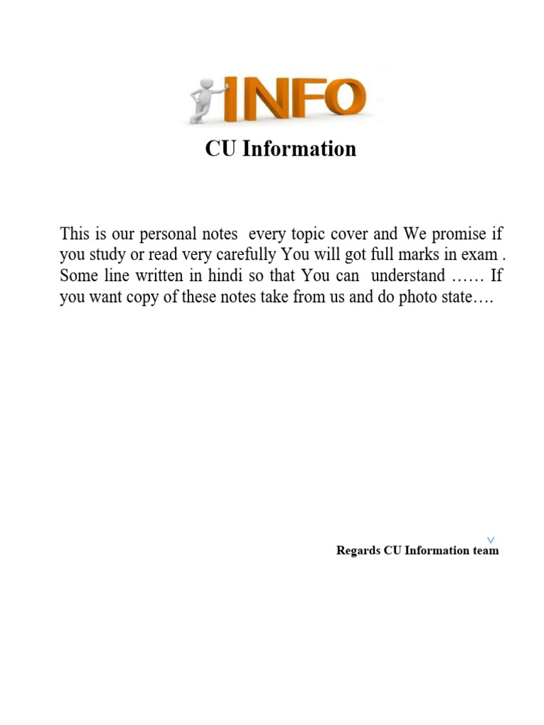 CU Exam Preparation Notes | PDF