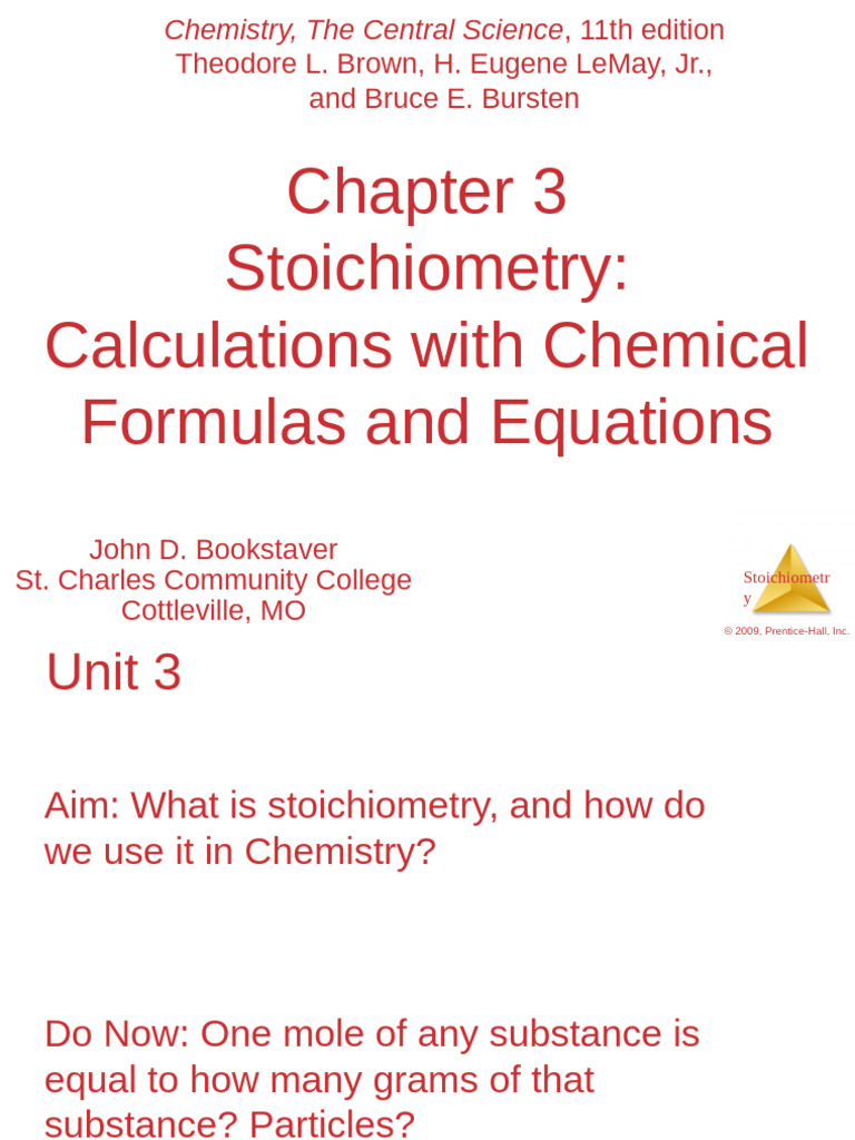 AP Chemistry 3 Chapter 3 Outline | PDF | Stoichiometry | Mole (Unit)