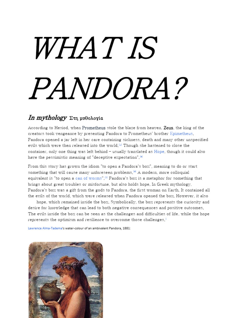 What Is Pandora | PDF