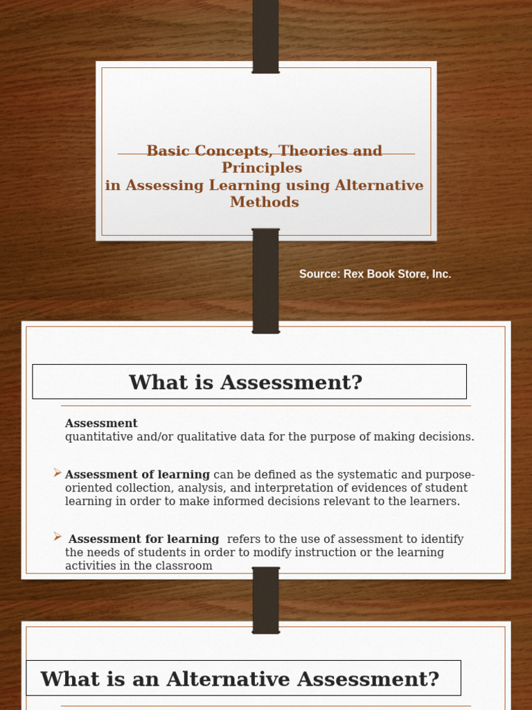 560068076 Basic Concepts Theories and Principles in Assessing Learning Alternative Methods2 ...