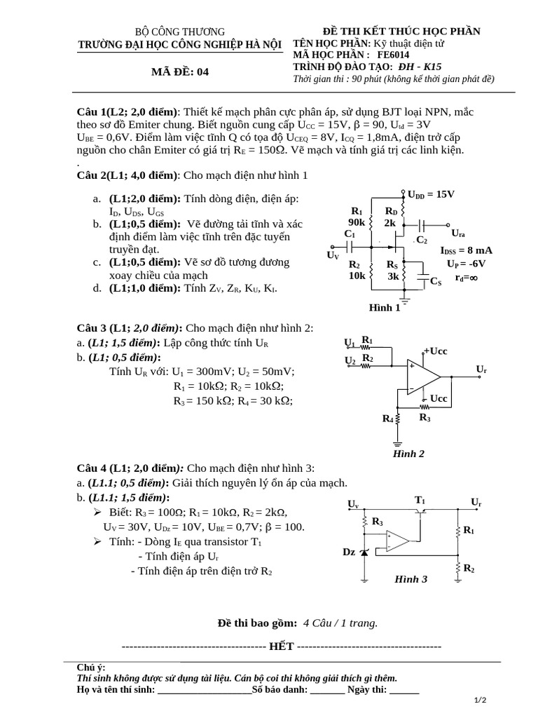 KTĐT - K15 - Cdio4 | PDF