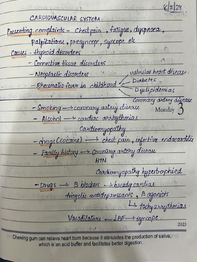 CVS Examination | PDF