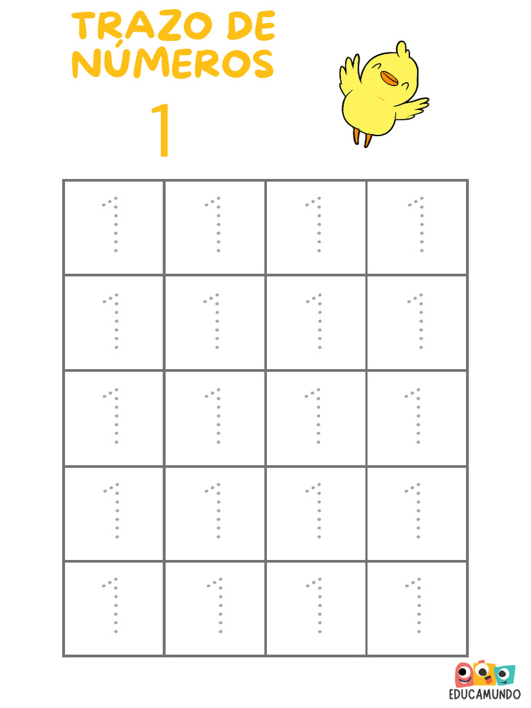 Trazo de Numeros Del 0 Al 9 | PDF