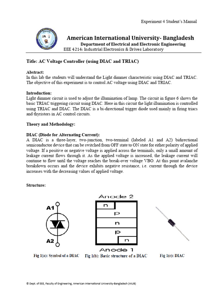 Ie Exp 4 Student Manual New | PDF | Electrical Engineering | Electricity